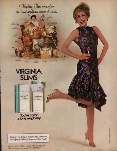 1981 Vintage ad Virginia Slims retro Cigarettes Tobacco Fashion model ...