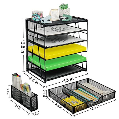 Desk Organizers, 5-Tier Paper Letter Tray Five Tier desk organizers-PD ...