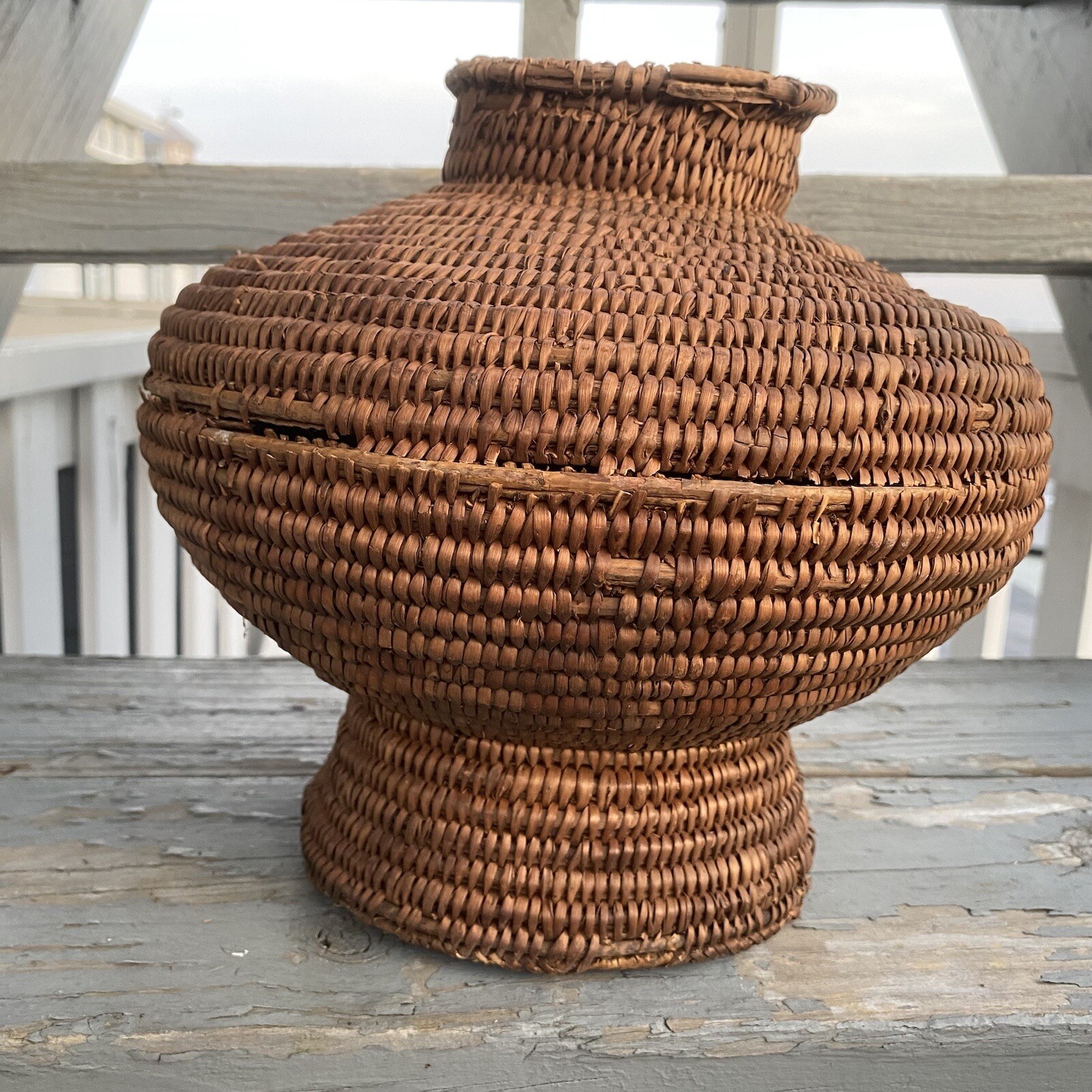 Native American Apache Jicarilla Basket - Antique Western Indian Craft ...