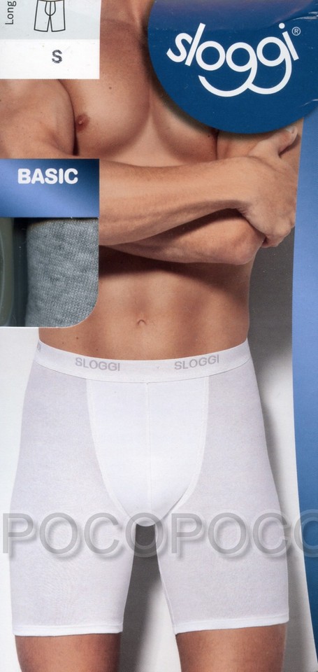 Men's Basic Long Boxer With External Elastic In Stretch Cotton By Sloggi | eBay