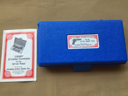 Ciener Platinum Cup 1911 1911A1 45 Caliber Colt to 22LR Conversion Unit ...