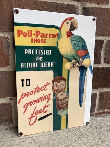 12 Inch Poll Parrot Shoes Vintage Style Steel Metal Sign | eBay
