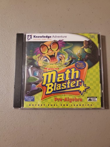 NEW Sealed Math Blaster CD-ROM Software Game Pre-Algebra Windows 98/95 ...