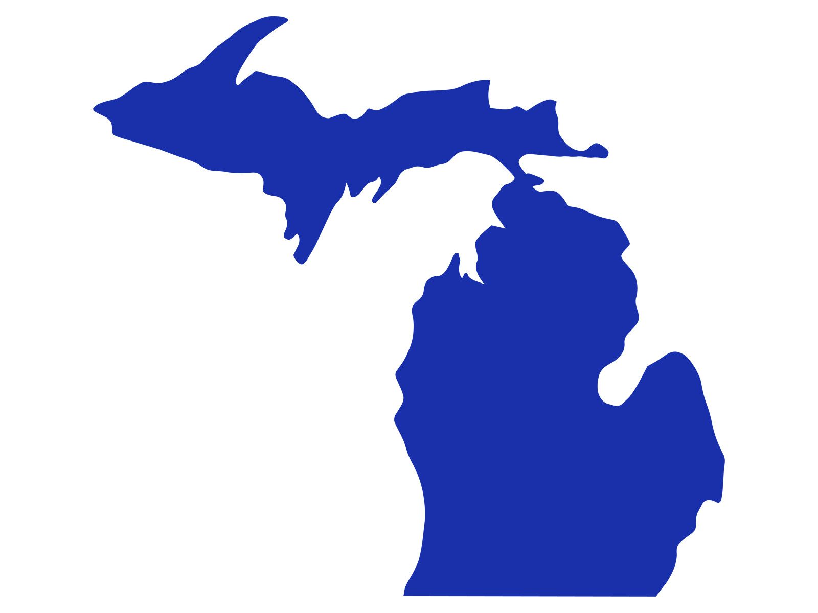 Michigan State Silhouette Vinyl Decal Car Water Bottle Tumbler Sticker ...