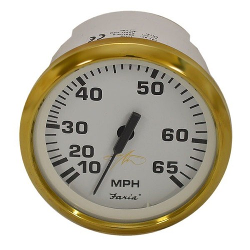 Faria Boat Speedometer Gauge SE9578B | Euro Gold 65 MPH 3 1/4 Inch | eBay