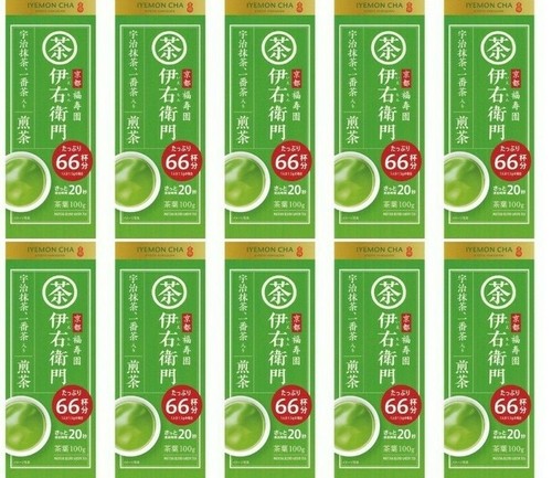 KYOTO IYEMON Cha Japanese Tea Leaf 100g × 10 sets Green Tea Matcha ...