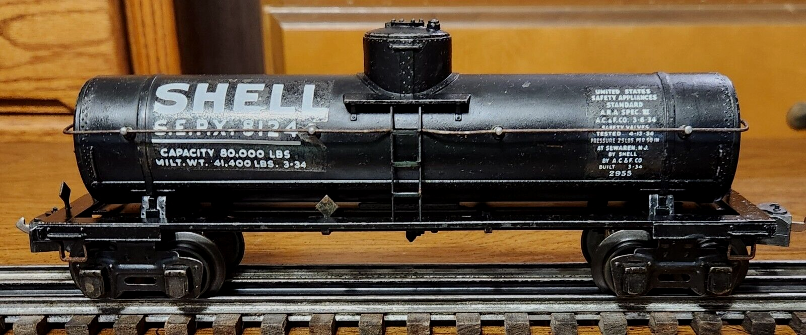 RARE Lionel 2955 Black Shell TANK CAR IN GOOD ORIGINAL CONDITION! | eBay