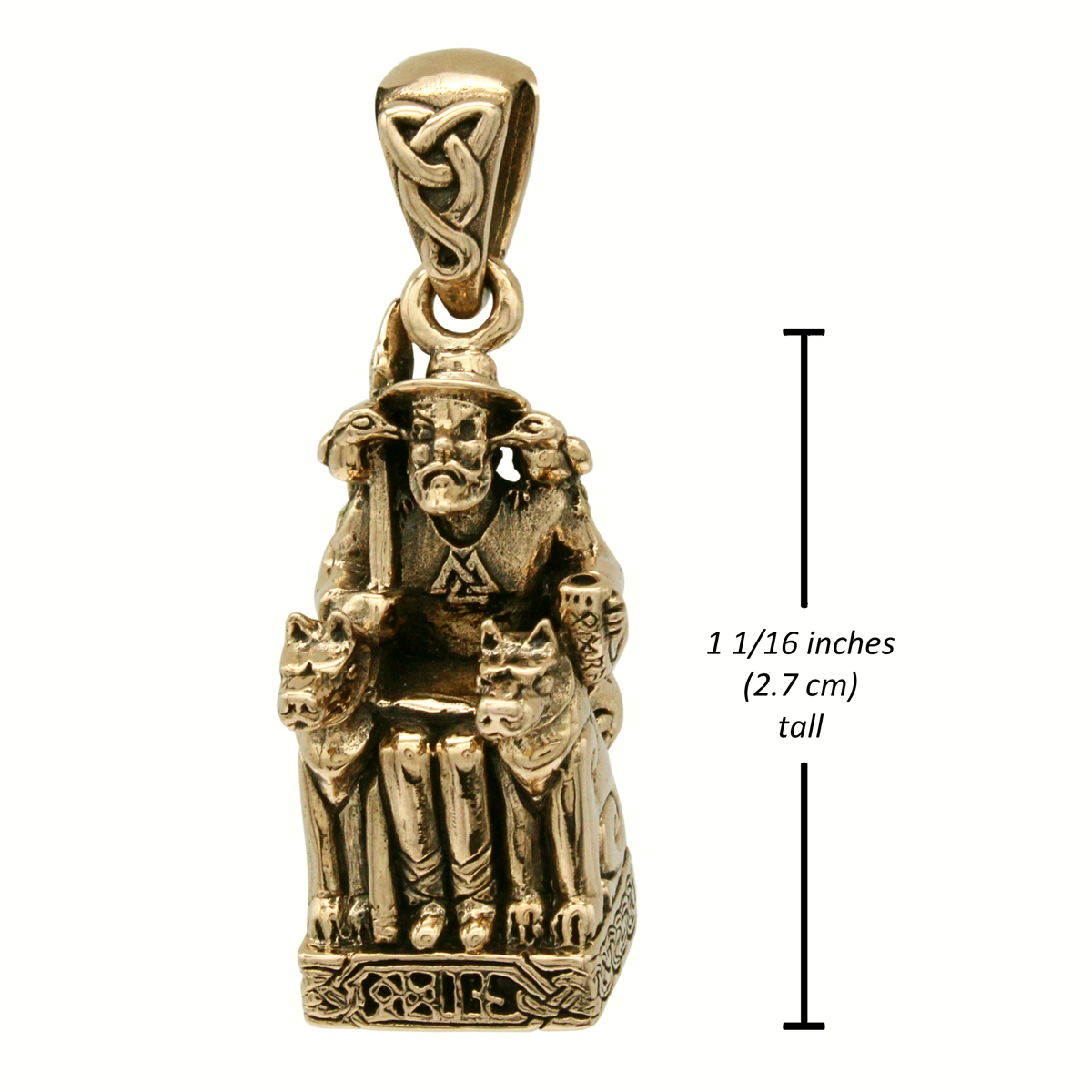Bronze Odin the All Father Pendant Dryad Design Asatru Norse Runes ...