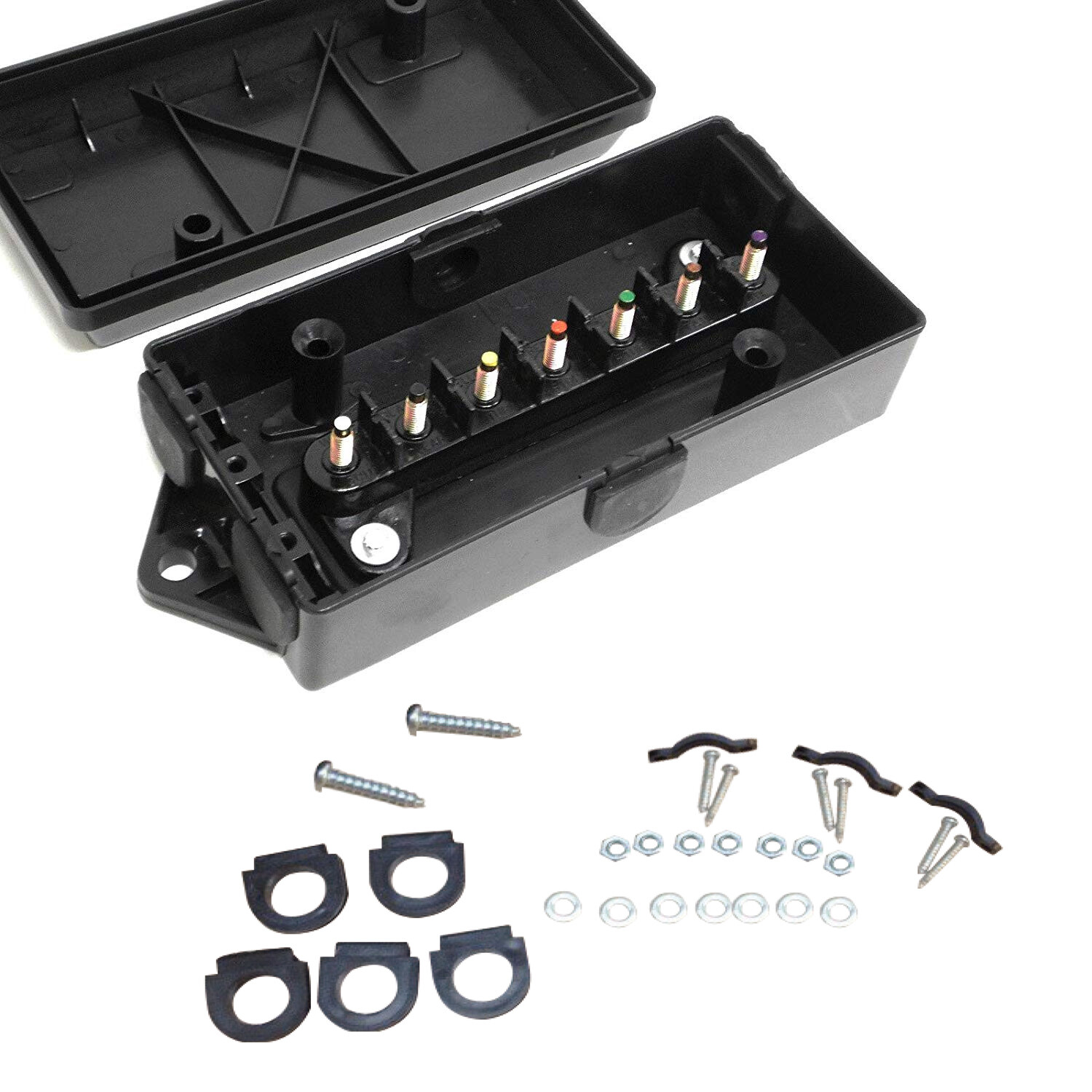 7Way Trailer Wire Junction Box 7 Color Gang Junction Box 7 Way Trailer ...