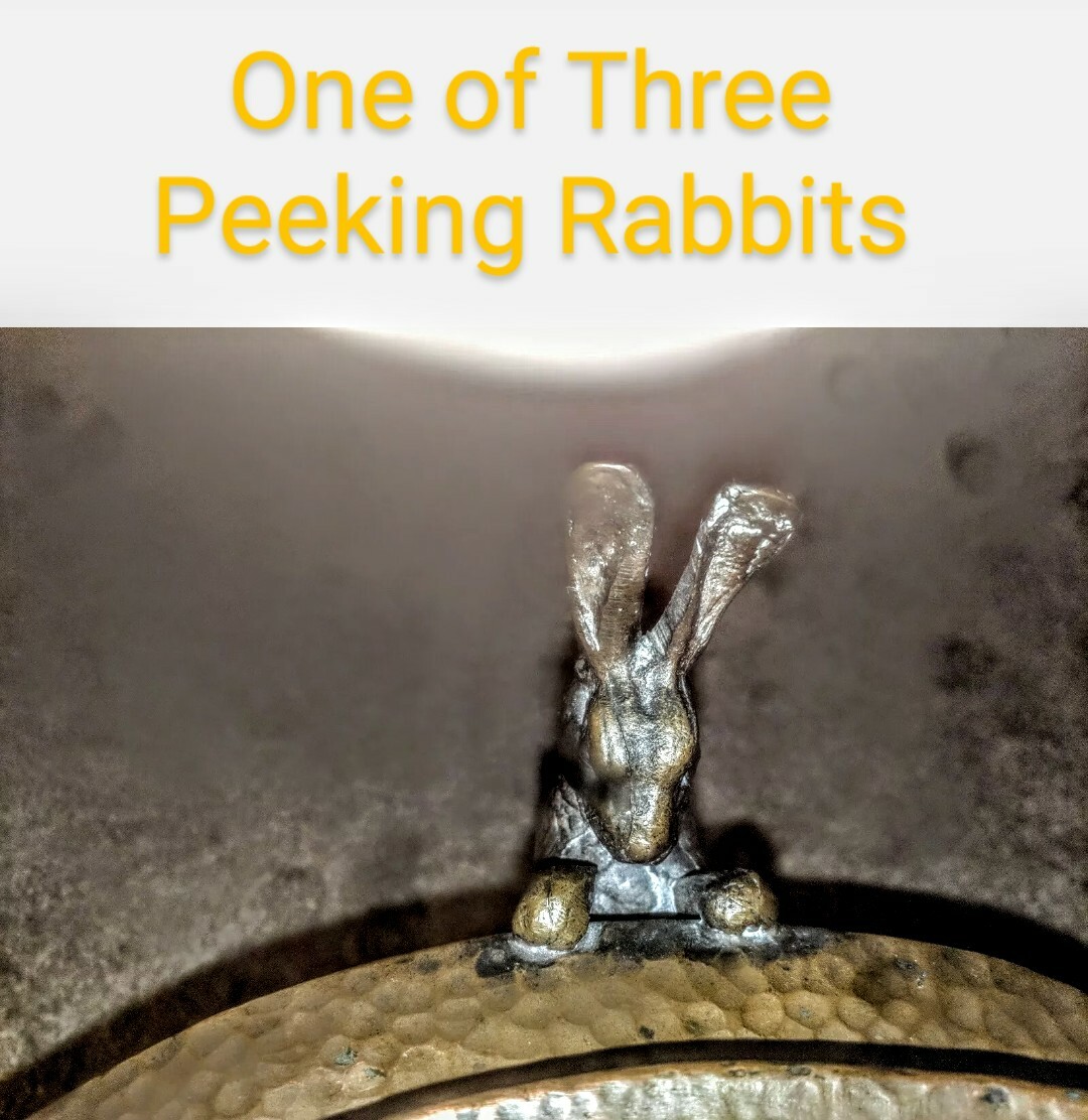 COPPER JOS HEINRICH HAND HAMRD. 6PC CHAFING DISH SET /3 RABBITS ...