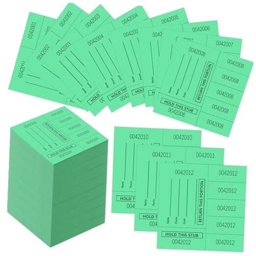 1000 Sheet Raffle Tickets Chinese Auction Tickets Sheets Auction 5 Bid ...