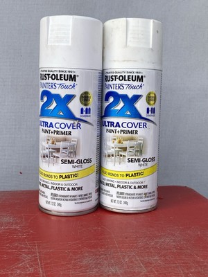 Free Shipping! Lot of 2! Rust-Oleum Semi-Gloss White, 12oz | eBay