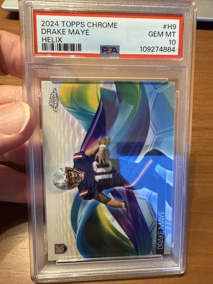 2024 Topps Chrome Drake Maye Case Hit PSA 10 Helix Rookie Card New ...