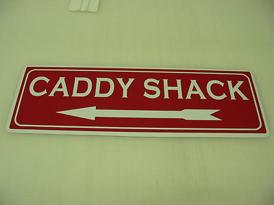 Vintage GOLF CADDY SHACK w/ LEFT Metal Sign NEW Caddyshack 4 Country ...