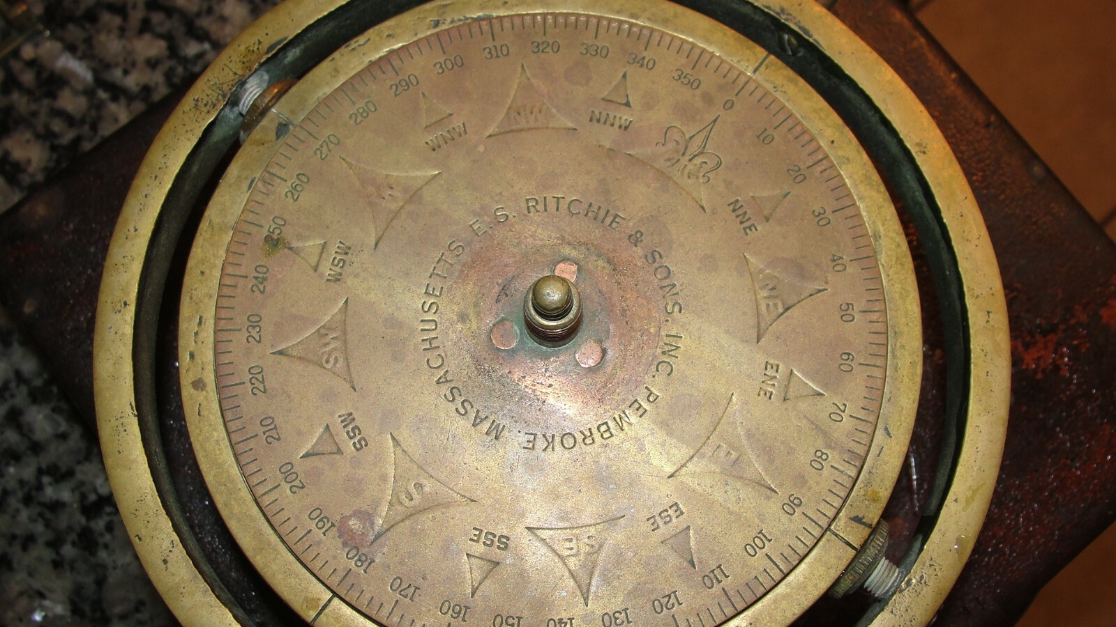 Antique E.S. Ritchie & Sons Maritime Nautical Ships Brass Pelorus ...