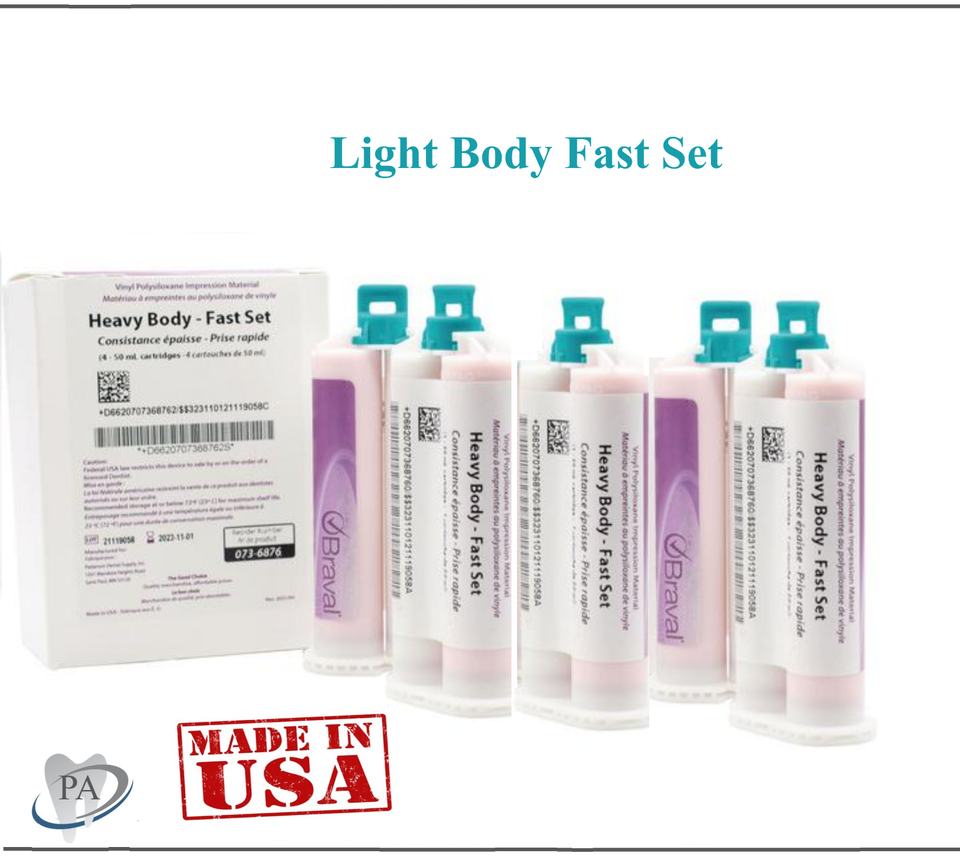 Dental HEAVY BODY REGULAR Set VPS PVS VPS Impression Material 50ML ...