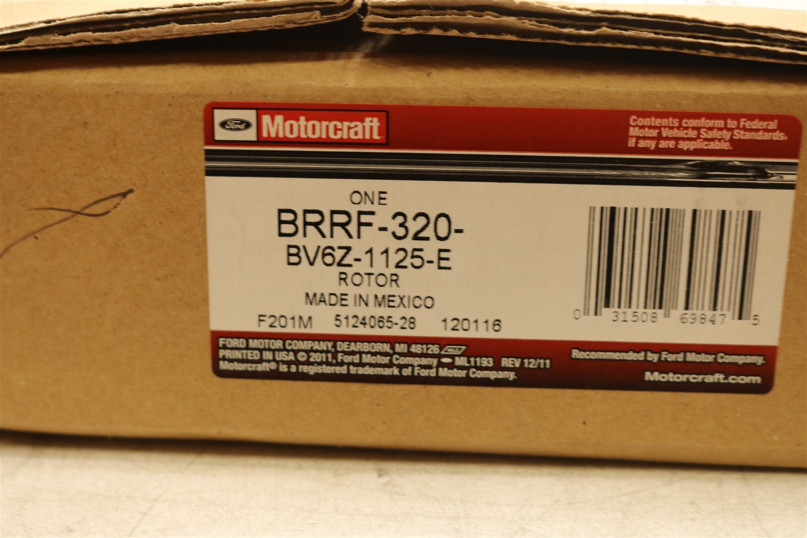 Disc Brake Rotor Motorcraft BRRF-320 for sale online | eBay