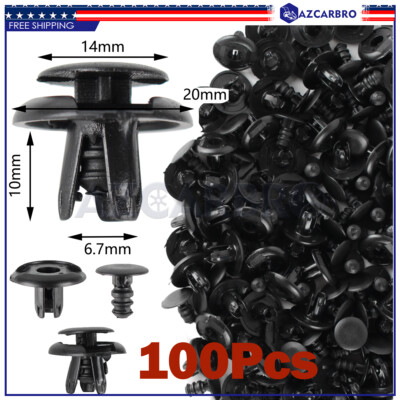 100x For Toyota RAV4 Prius Fender Fastener Rivet Push Clips Retainer ...