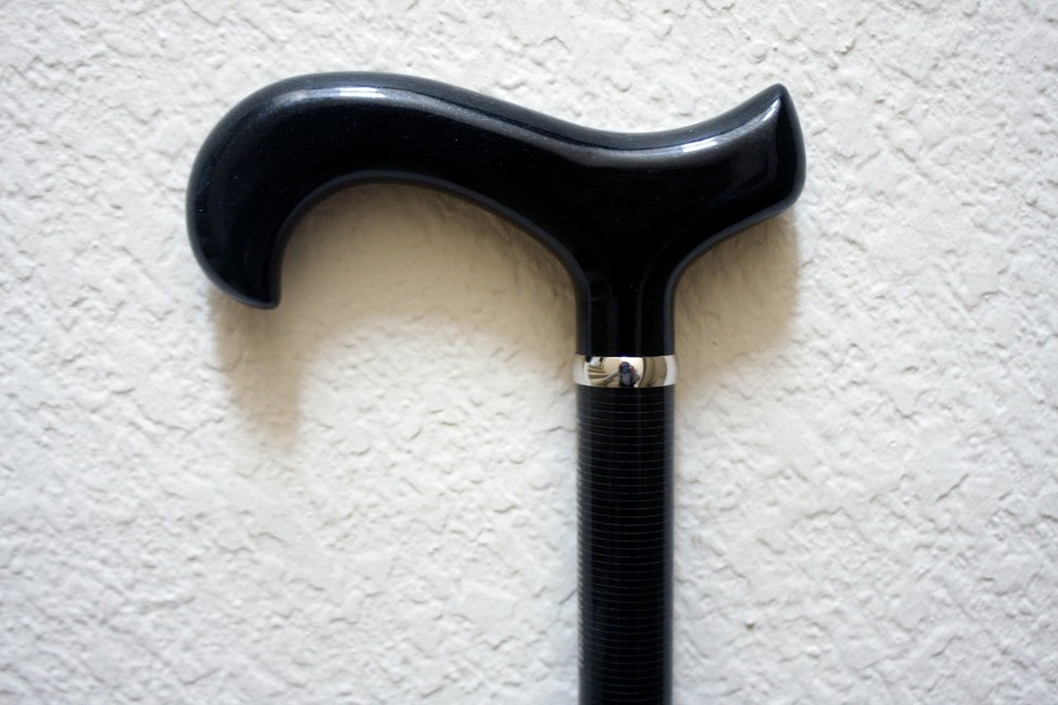 Black/Dark Gray Carbon Fiber Cane Mobility Aid Walking Stick ...