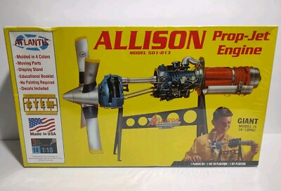 Allison Prop Jet Aircraft Engine 1/10 scale plastic model Atlantis ...