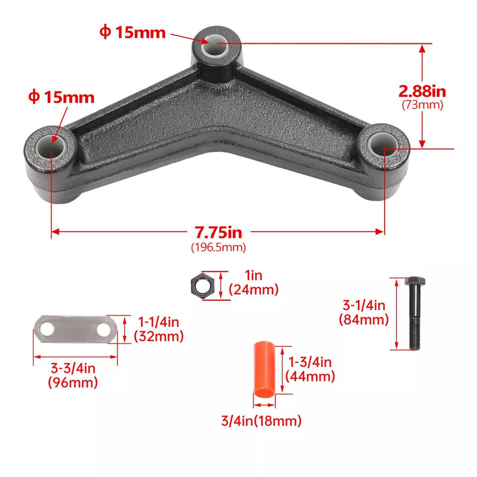 Heavy Duty Tandem Trailer Axle Suspension Shackle Kit For Double Eye ...