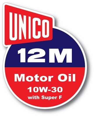UNICO MOTOR OIL TEXACO SHELL SUPER HIGH GLOSS OUTDOOR 4 INCH DECAL ...