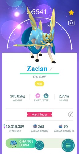 Pokémon Go Shiny Crowned Sword Zacian(LUCKY) LV50- Instant Trade | eBay