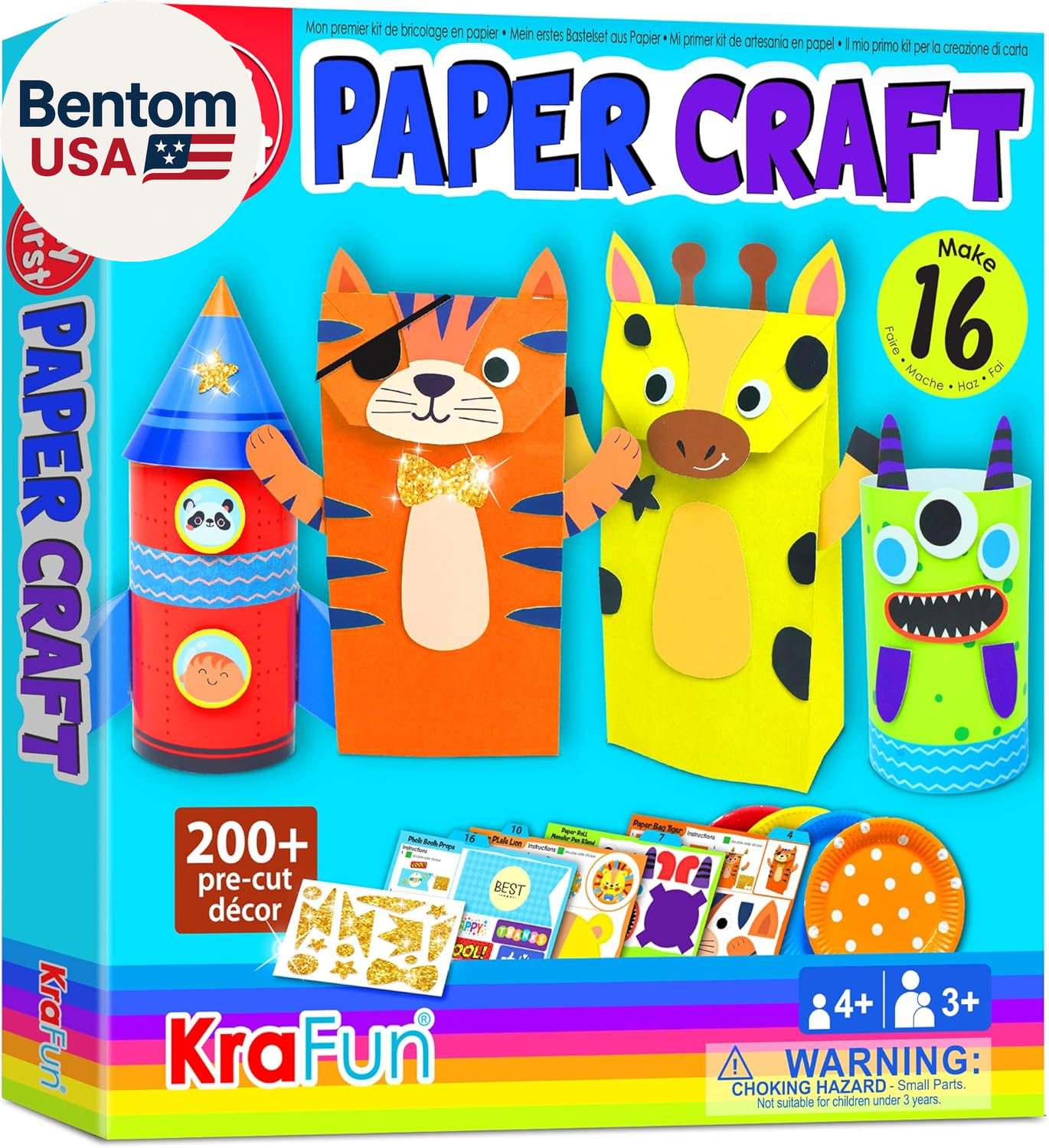My First Safari Animal Paper Craft Kit, 16 DIY Arts and Crafts Zoo ...