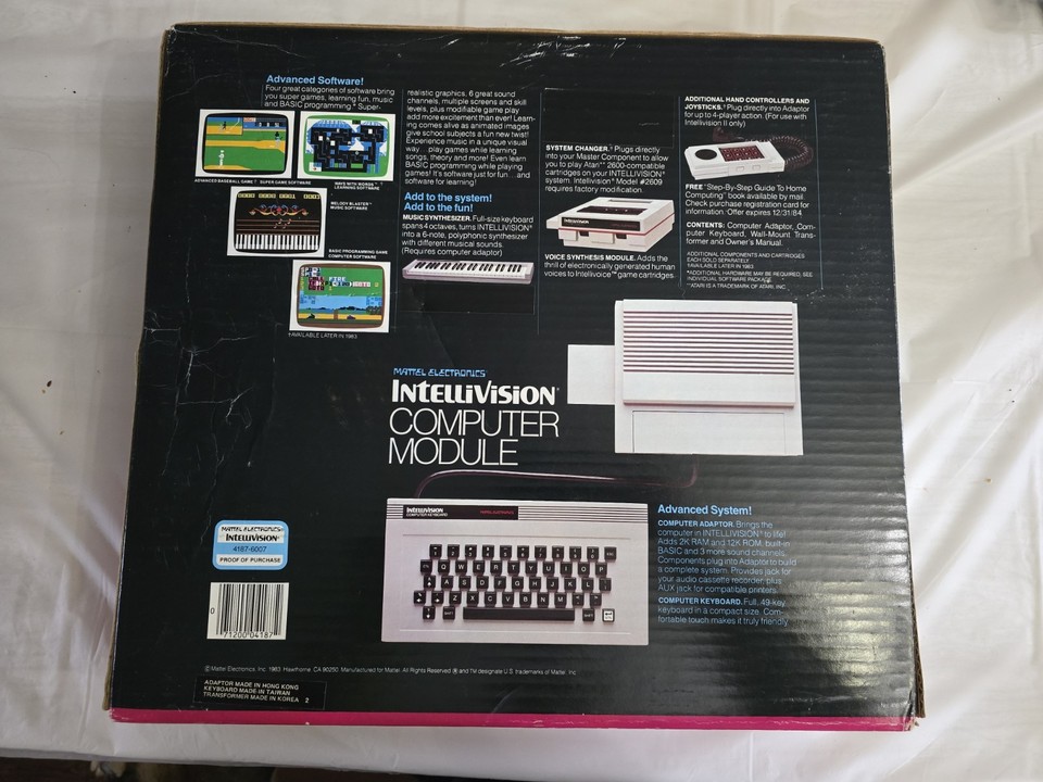 1983 MATTEL INTELLIVISION COMPUTER MODULE SYSTEM SEALED NEVER OPENED | eBay