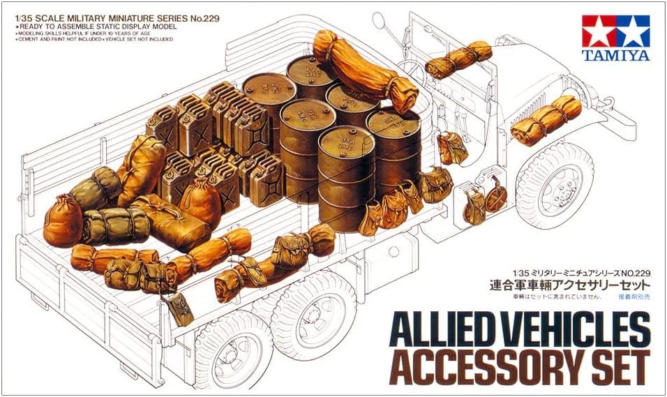 Tamiya TM35229 35229 Allied Vehicles Accessory Set 1:35 Military Model ...