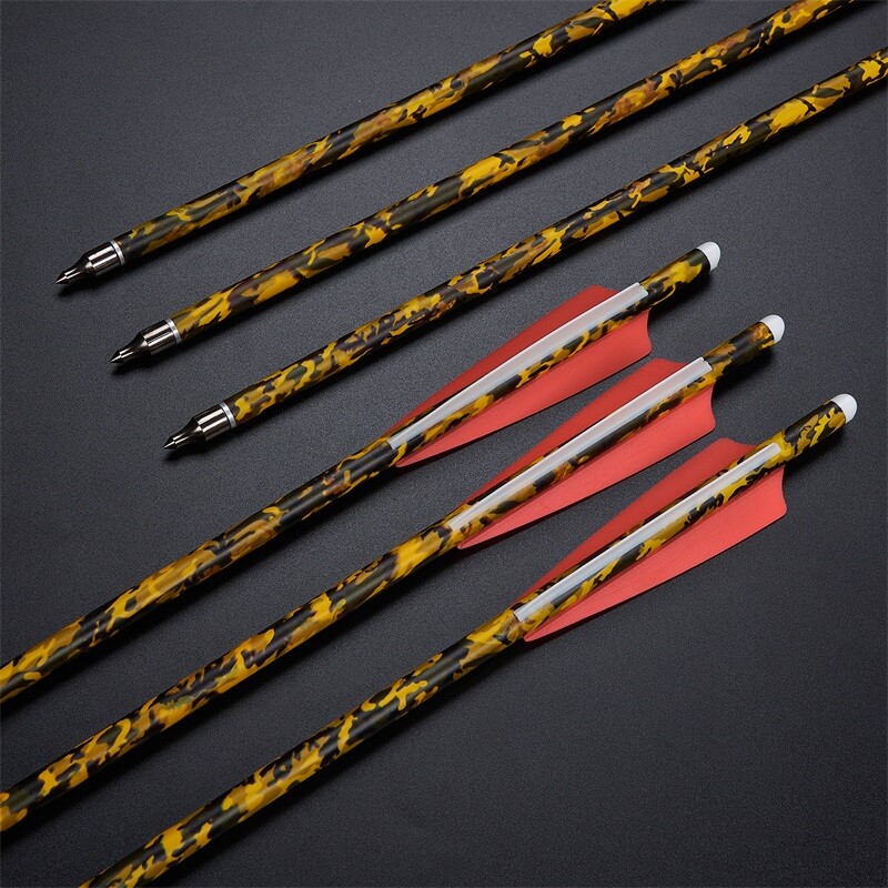 20" Archery Carbon Crossbow Bolts Arrows OD8.8mm Arrowheads LED Nocks ...