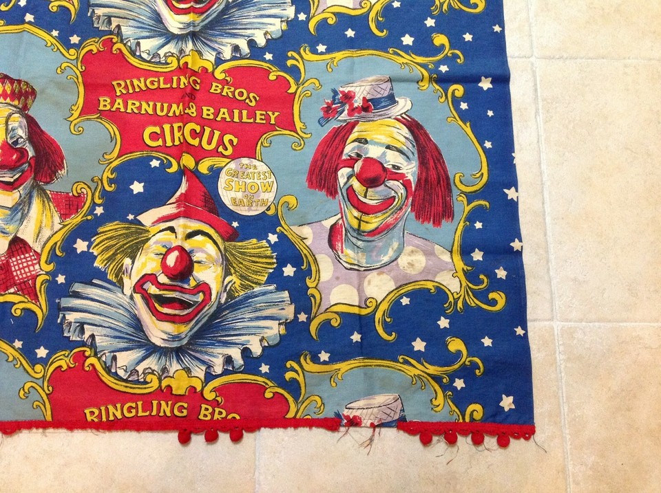 Rare Vintage Ringling Bros And Barnum & Bailey Banner 42" x 44" L@@@@K ...