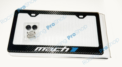 Mustang Mach 1 White & Blue Reflective 100% Carbon Fiber License Plate ...