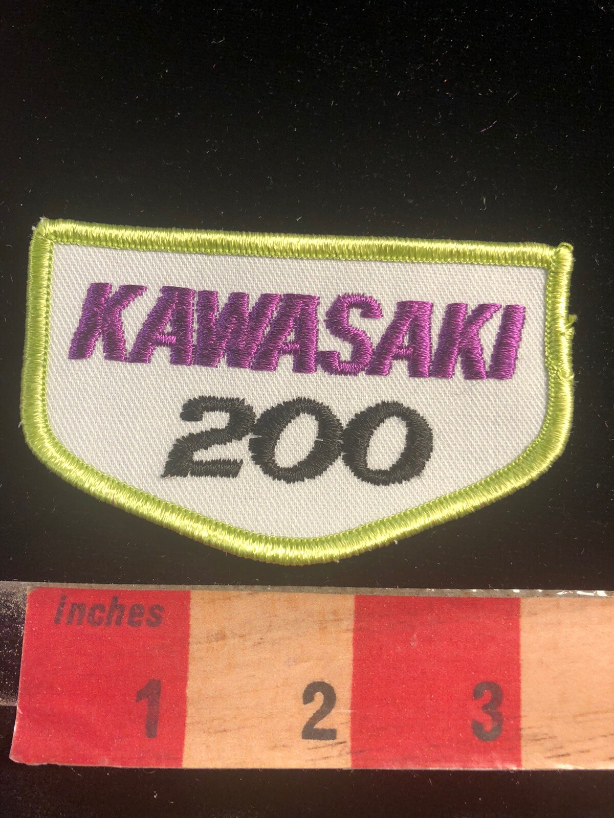 NOS Embroidered Cloth Dirt Bike KAWASAKI 200 Motorcycle Patch 3.25+” X ...