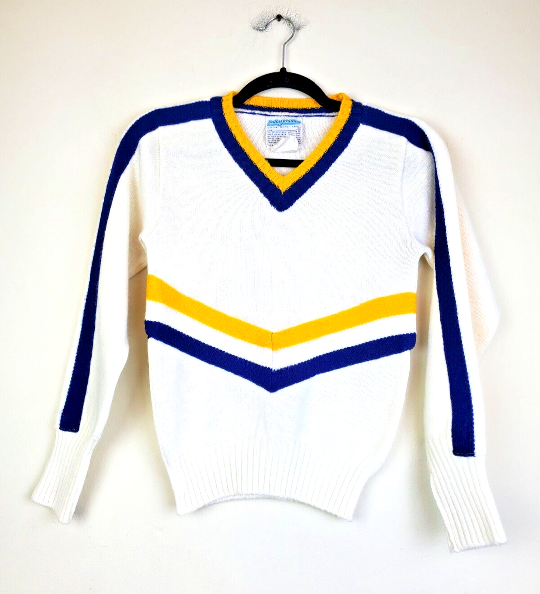 Vintage 90s Dallas Knitting Team Sweater Cheerleader Costume Vintage 90s Dallas Knitting Team Sweater Cheerleader Costume