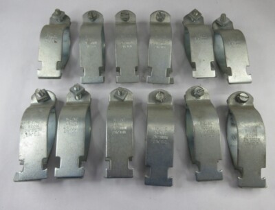B-LINE, PIPE CLAMP, CONDUIT STRAP, B2014, 2-1/2" STD.TW, 2-7/8" OD, LOT ...