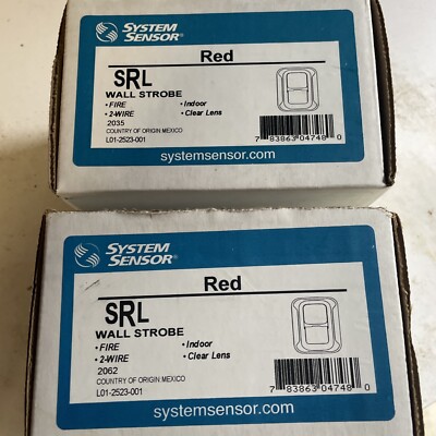 System Sensor SRL Fire Alarm - Red 2 wire indoor clear lens ...