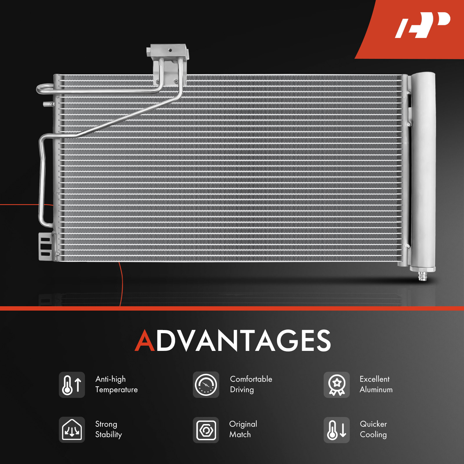 A-Premium A/C Condenser with Receiver Drier for Mercedes-Benz C230 ...