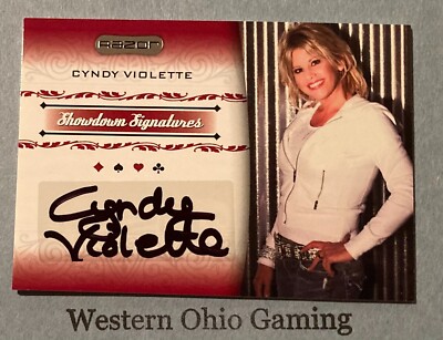 2007 Razor Poker Cyndy Violette #SS-44 Showdown Signatures Autograph | eBay