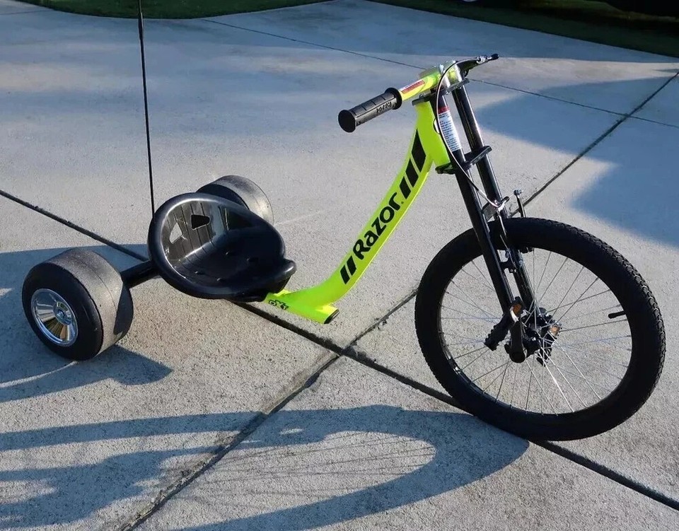 Adult Big Wheel Tricycle Drift Bike Razor 3 Wheel Trike Full Size Frame ...