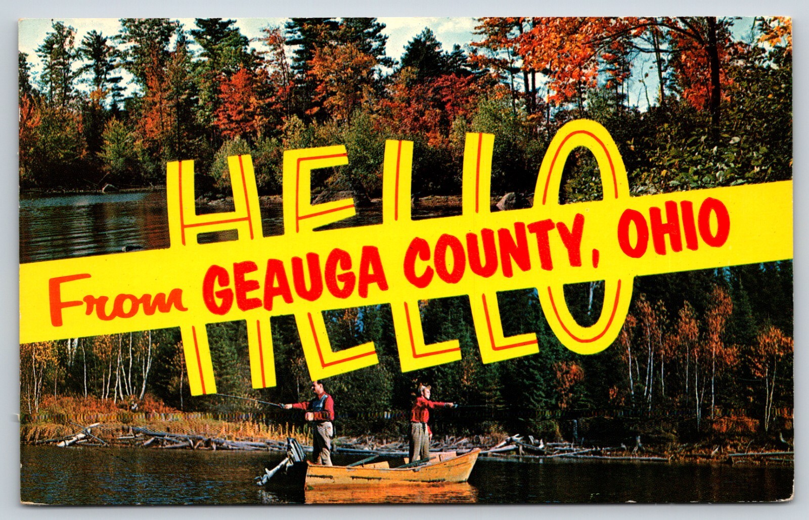 Postcard Hello from Geauga County Ohio, C10 | eBay