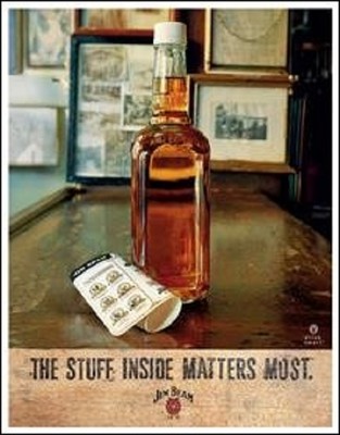 Jim Beam- The Stuff Inside Matters Most Metal Tin Sign Wall Art | eBay
