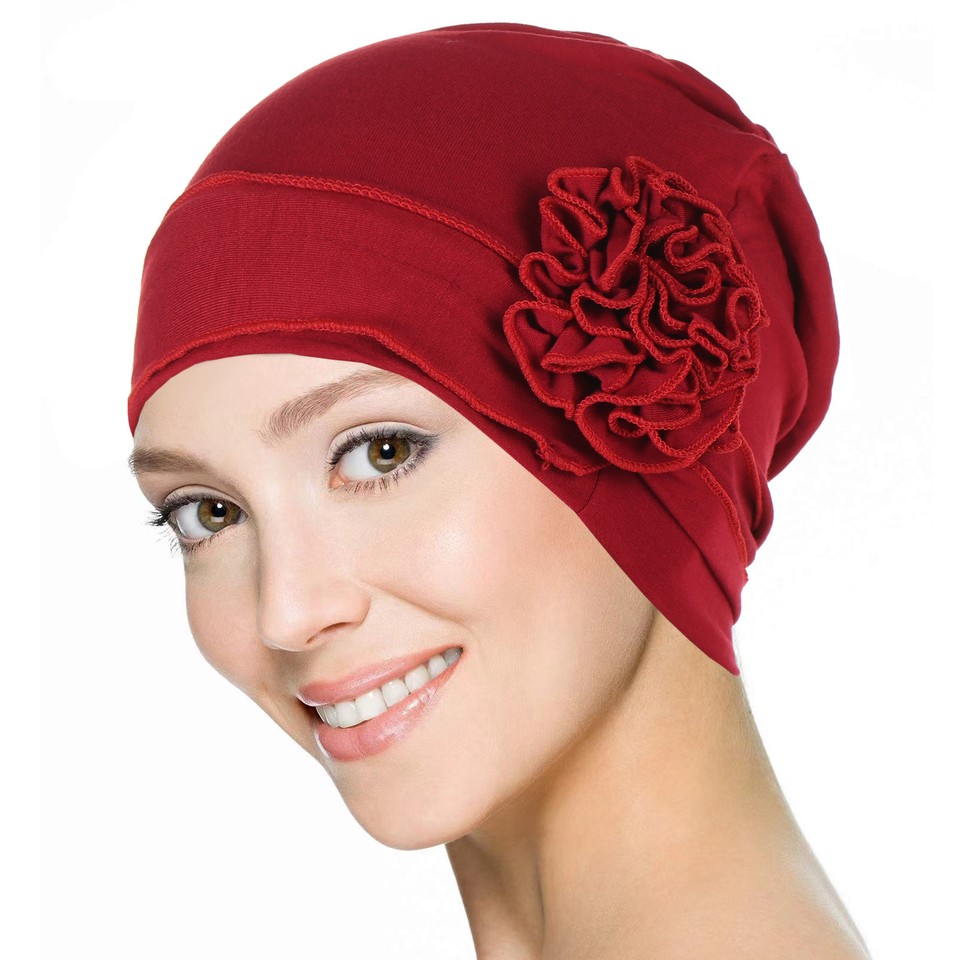 Flower Hats Women Muslim Hijab Caps Head Cover Wrap Islamic Headwear ...