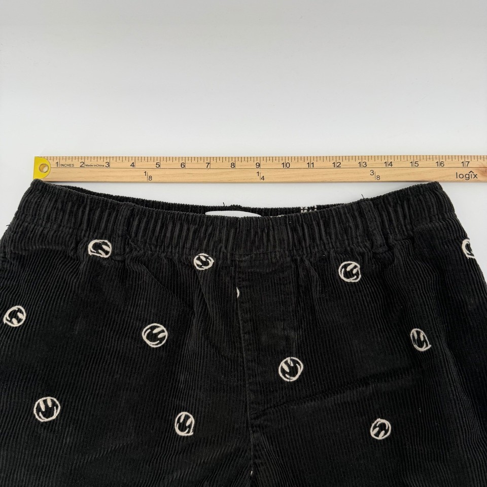 Urban Outfitters Men's Black Corduroy Smiley Face Print Embroidered ...