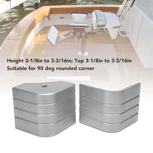 Aluminum Pontoon Corner Caps, 4PCS Boat Corner Caps Aluminum Pontoon ...