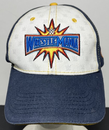 WWE WrestleMania Authentic Baseball Hat Snapback 2017 Orlando Blue ...