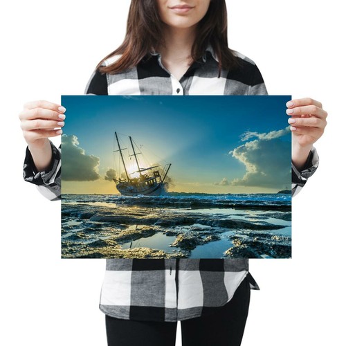A3 - Pirate Shipwreck Sea Ship Sailing Poster 42X29.7cm280gsm #14547 ...