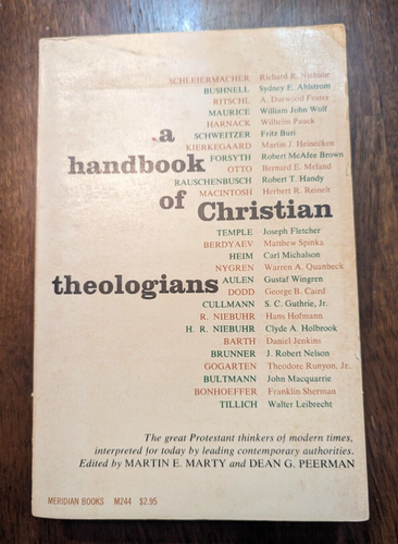 A Handbook of Christian Theologians Vintage Paperback Martin Marty Dean ...