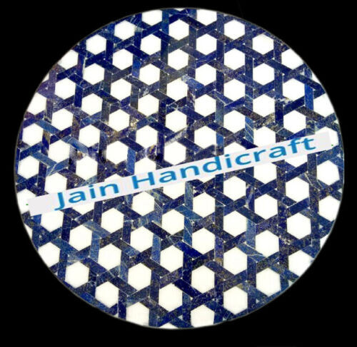 30" round Marble Table Top Coffee Dining Inlay Malachite lapis work ...