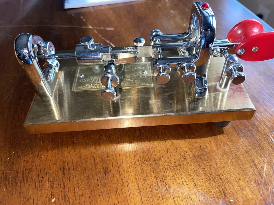 Vibroplex Gold Telegraph Key Bug Box Case And Key Never Hooked Up A Few ...
